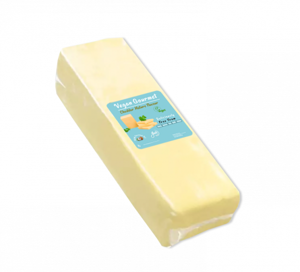 Vegan Gourmet Cheddar Mature 2.5Kg block - Vegan Gusto